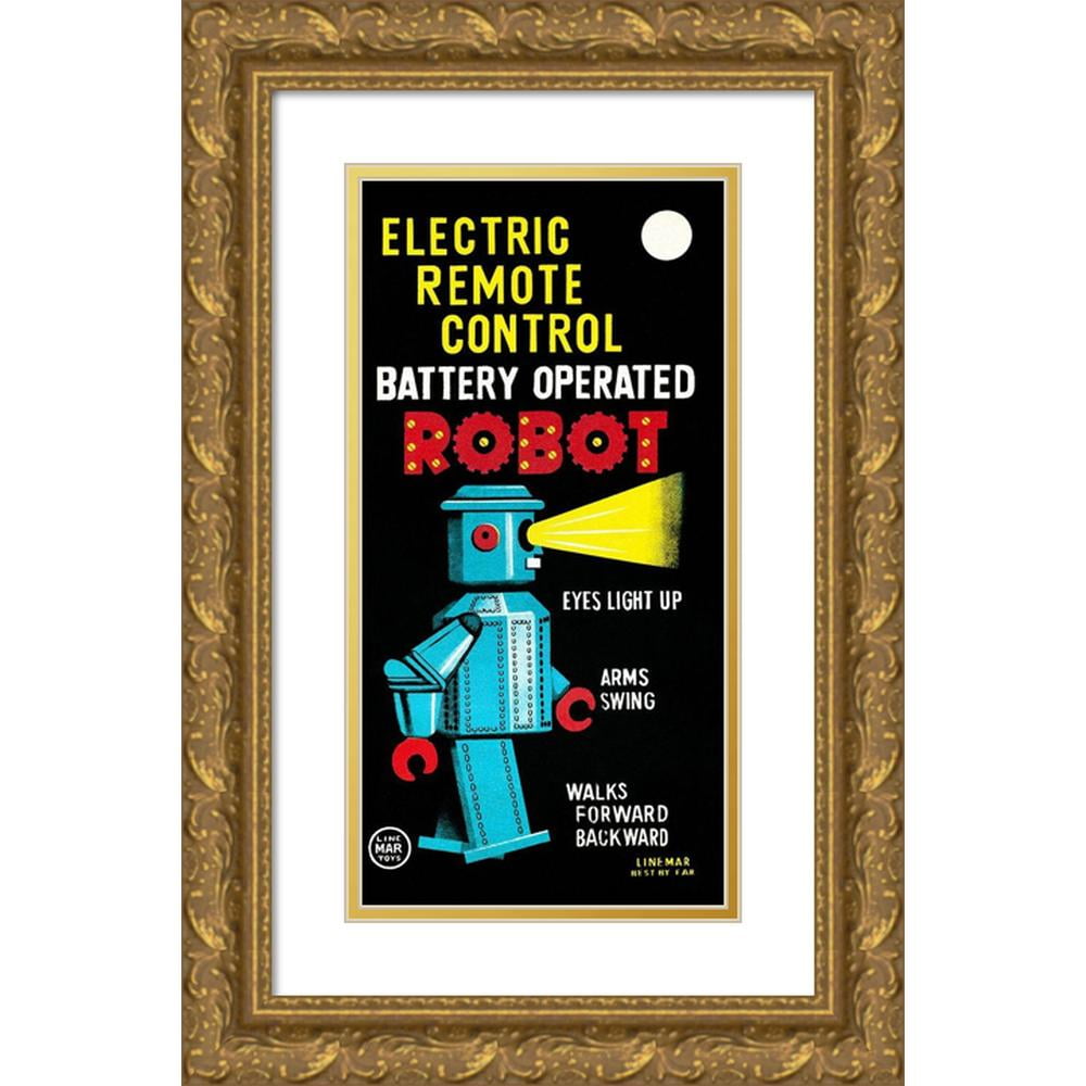 Retrobot 11x18 Gold Ornate Wood Framed with Double Matting Museum Art ...