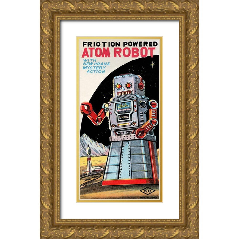 Retrobot 11x18 Gold Ornate Wood Framed with Double Matting Museum Art Print Titled - Friction ...