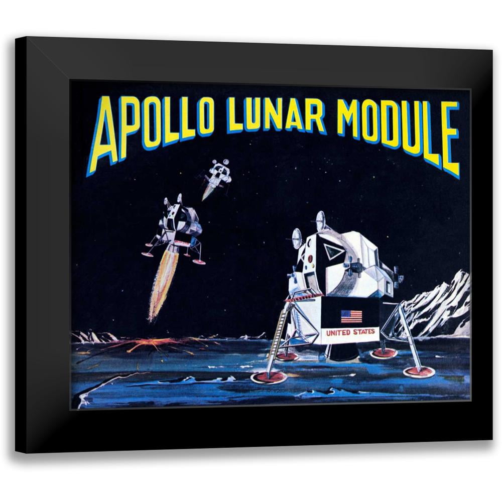 Retrobot 14x12 Black Modern Framed Museum Art Print Titled - Apollo ...