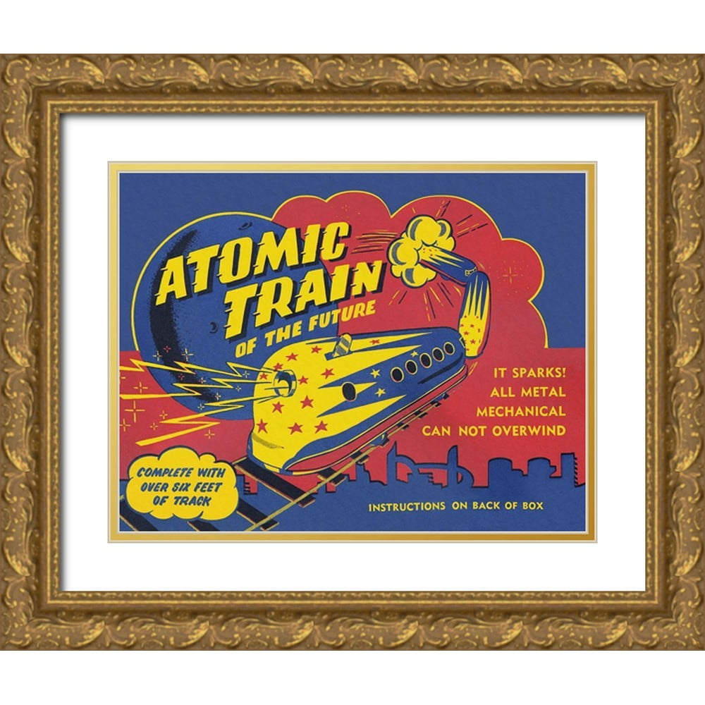Retrobot 14x12 Gold Ornate Wood Framed with Double Matting Museum Art Print Titled - Atomic ...