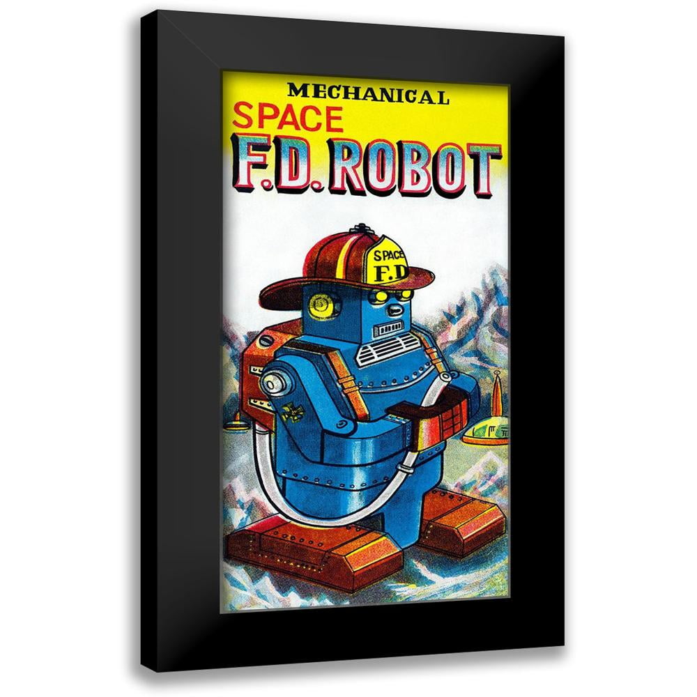 Retrobot 14x24 Black Modern Framed Museum Art Print Titled - Mechanical ...