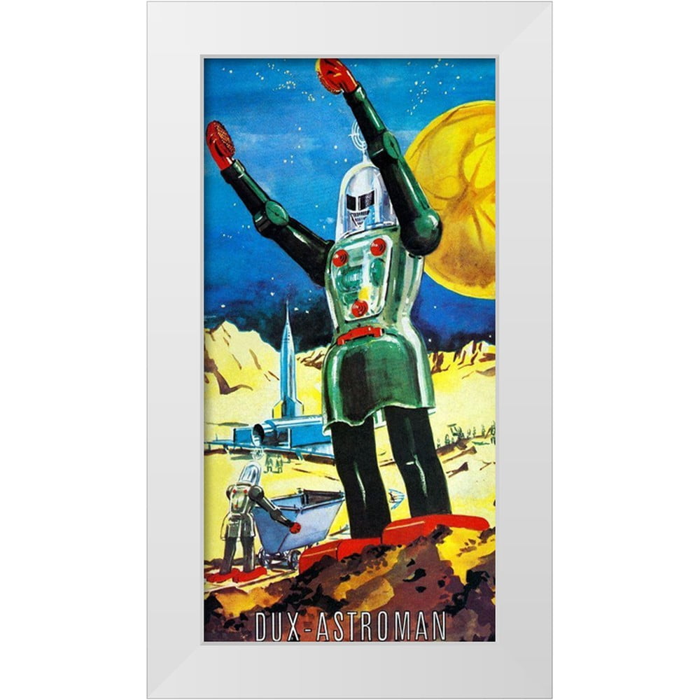 Retrobot 14x24 White Modern Wood Framed Museum Art Print Titled - Dux ...