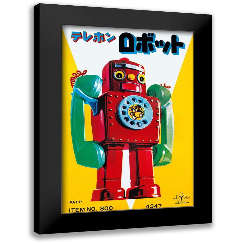 Retrobot 17x24 Black Modern Framed Museum Art Print Titled - Telephone ...