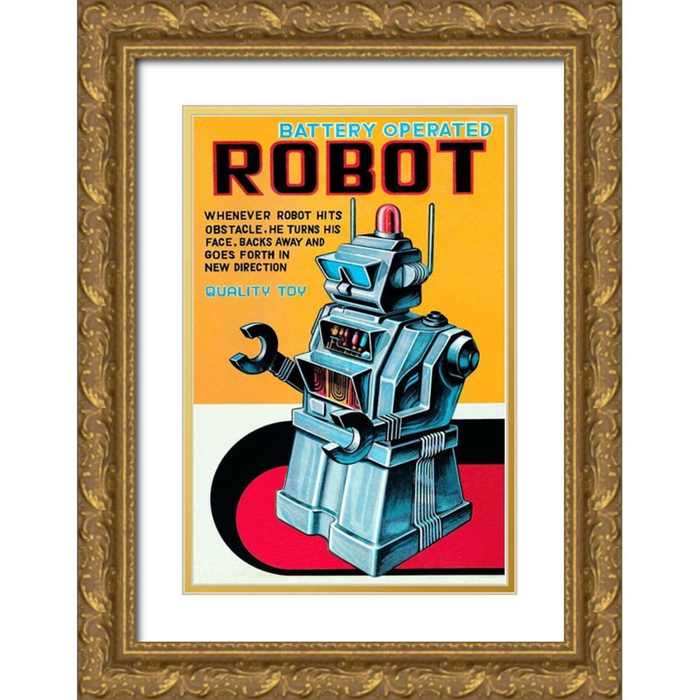 Retrobot 17x24 Gold Ornate Wood Framed with Double Matting Museum Art ...