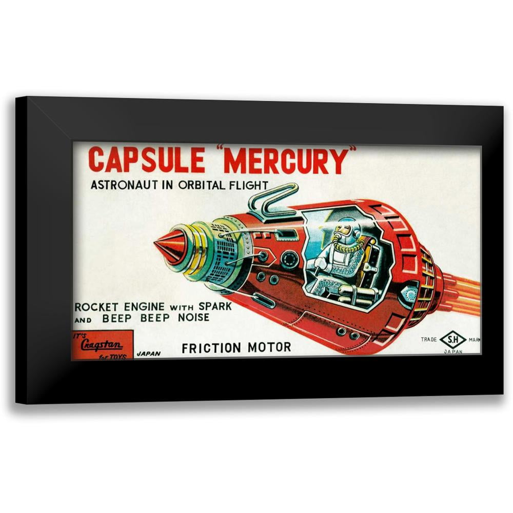 Retrobot 18x11 Black Modern Framed Museum Art Print Titled - Capsule ...