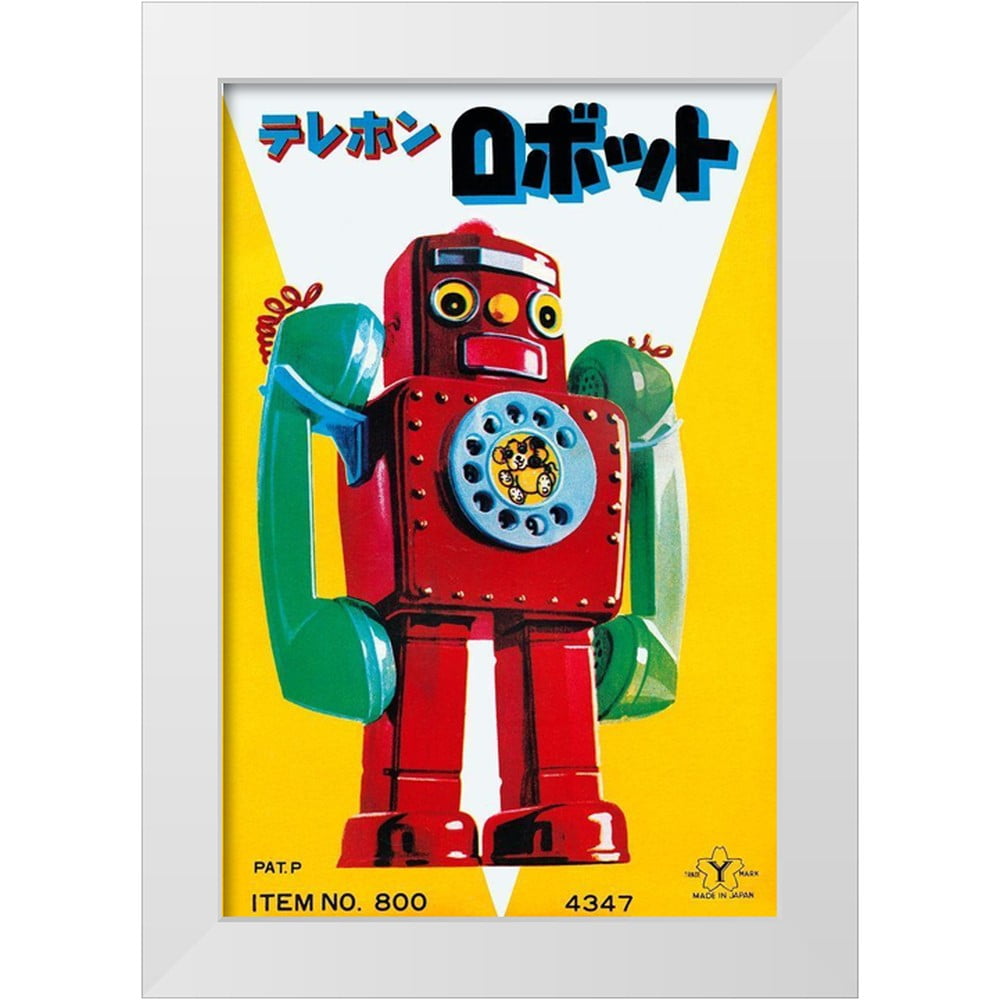 Retrobot 23x32 White Modern Wood Framed Museum Art Print Titled ...