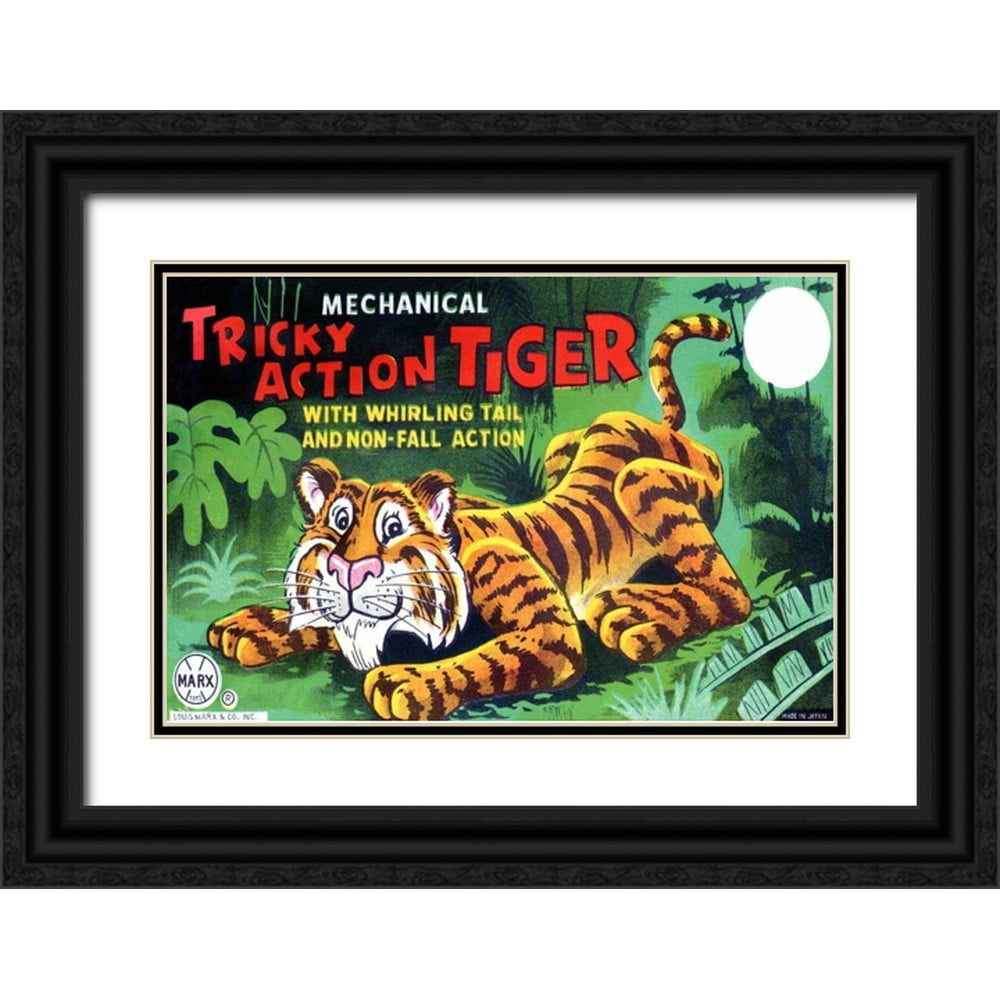 Retrobot 24x17 Black Ornate Wood Framed with Double Matting Museum Art Print Titled - Tricky ...