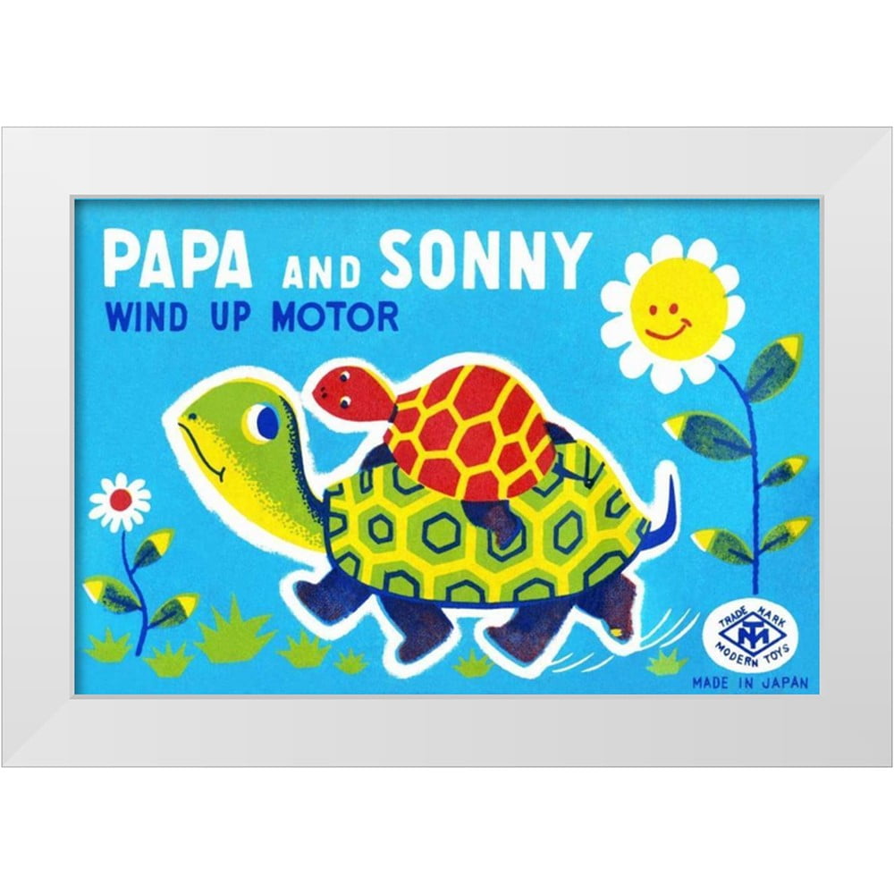 Retrobot 24x17 White Modern Wood Framed Museum Art Print Titled - Papa and Sonny - Walmart.com