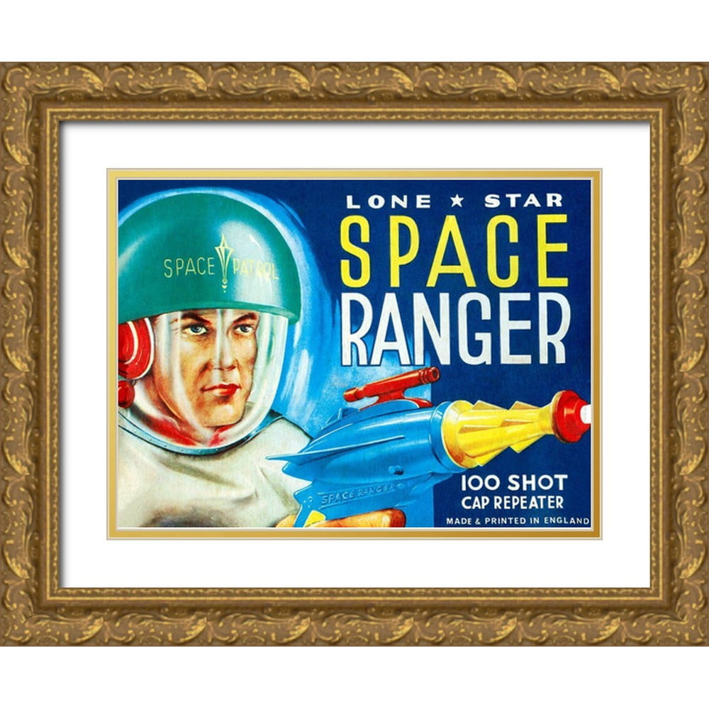 Retrobot 24x19 Gold Ornate Wood Framed with Double Matting Museum Art Print Titled - Lone Star ...