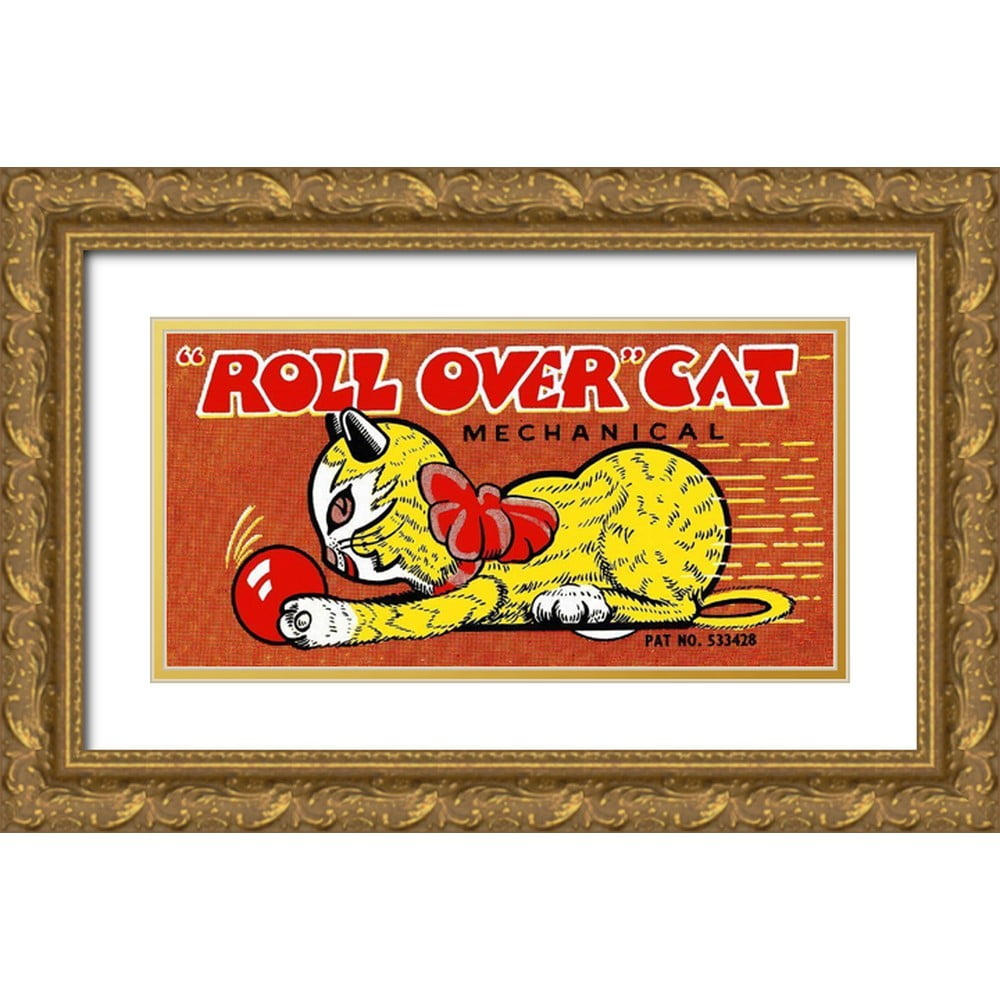 Retrobot 32x18 Gold Ornate Wood Framed with Double Matting Museum Art ...