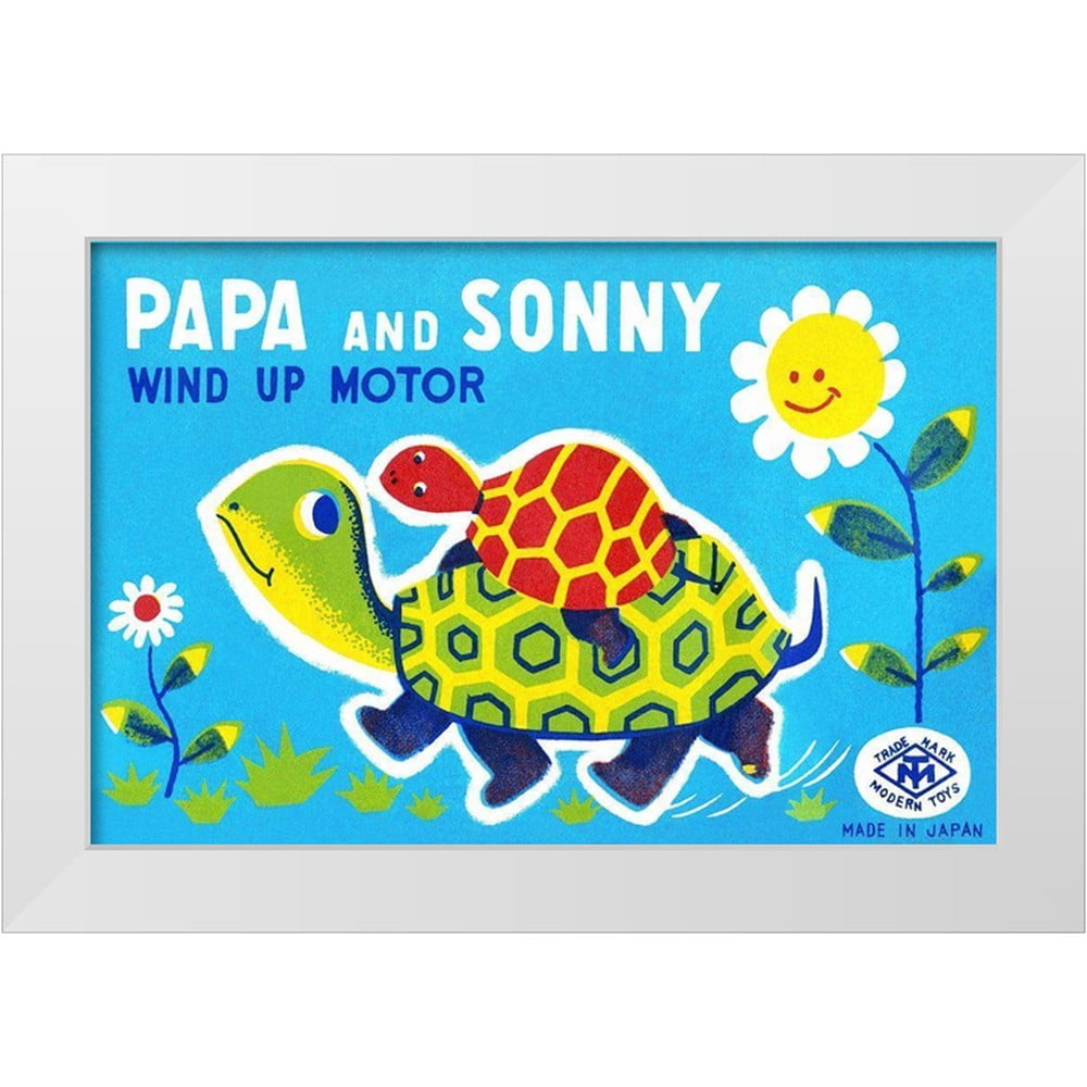 Retrobot 32x23 White Modern Wood Framed Museum Art Print Titled - Papa and Sonny - Walmart.com