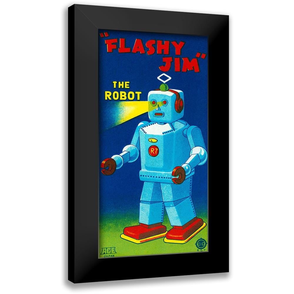 Retrobot 9x14 Black Modern Framed Museum Art Print Titled - Flashy Jim ...