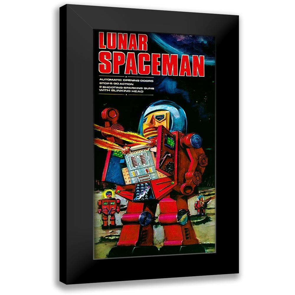 Retrobot 9x14 Black Modern Framed Museum Art Print Titled - Lunar ...