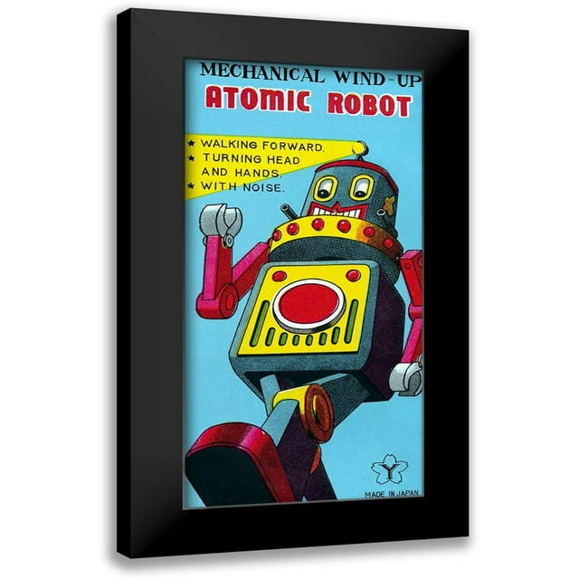 Retrobot 9x14 Black Modern Framed Museum Art Print Titled - Mechanical ...