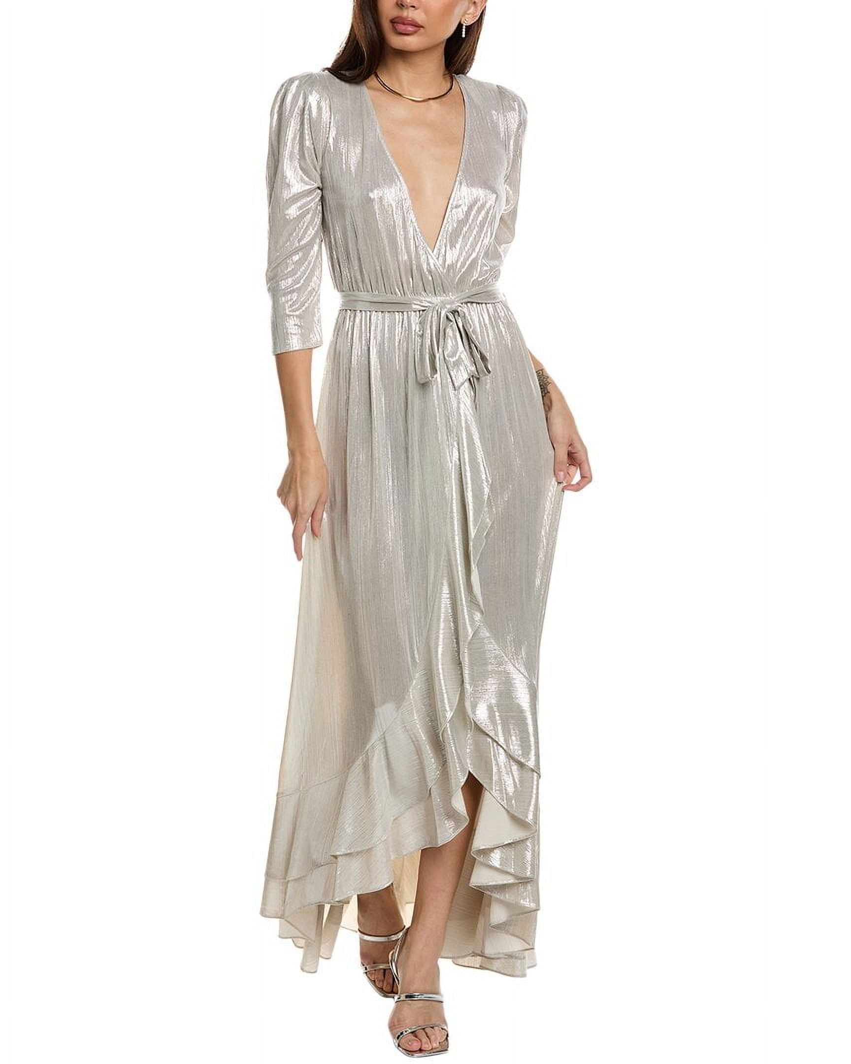 Retrofête womens Retrofete Flora Maxi Wrap Dress, xs, Beige - Walmart.com