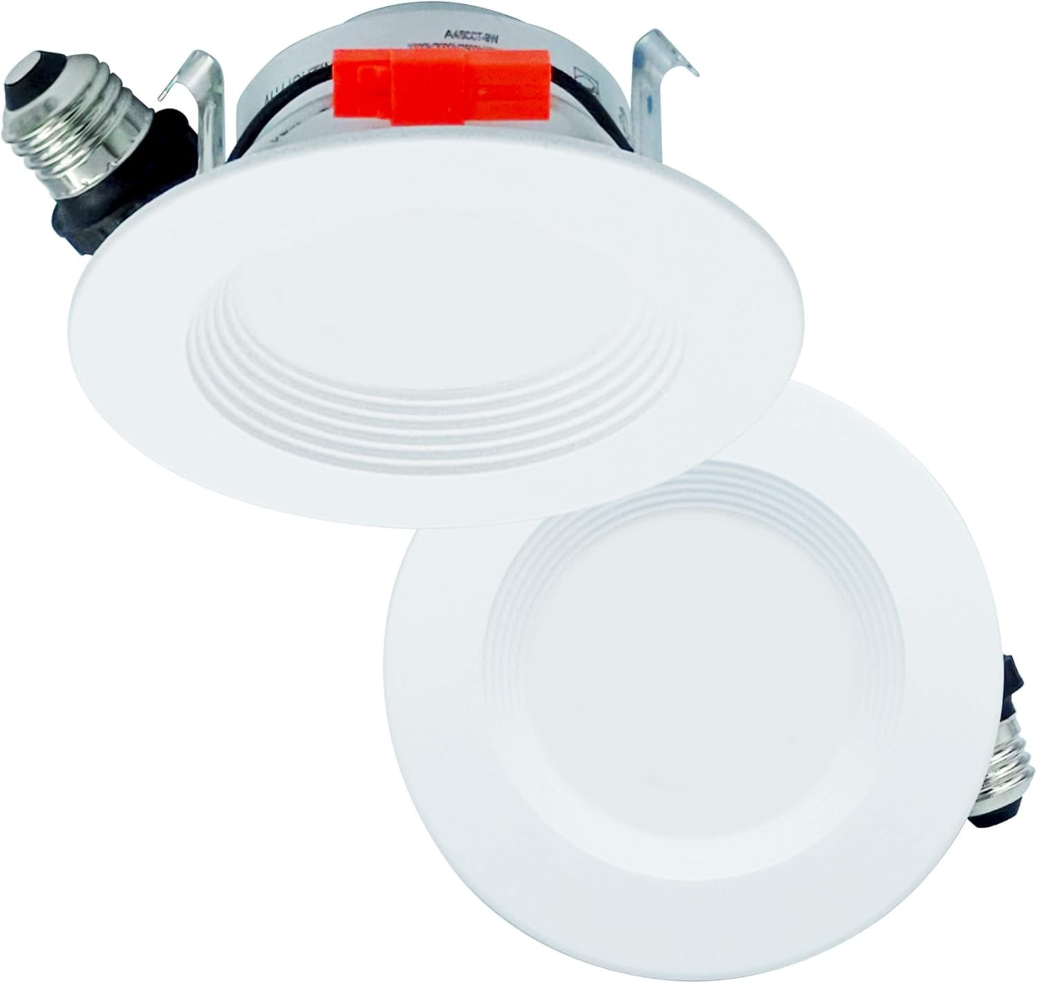 Retrofit Kit Baffle Reflector Trim, 4 Inch Dimmable LED 5CCT Downlight ...
