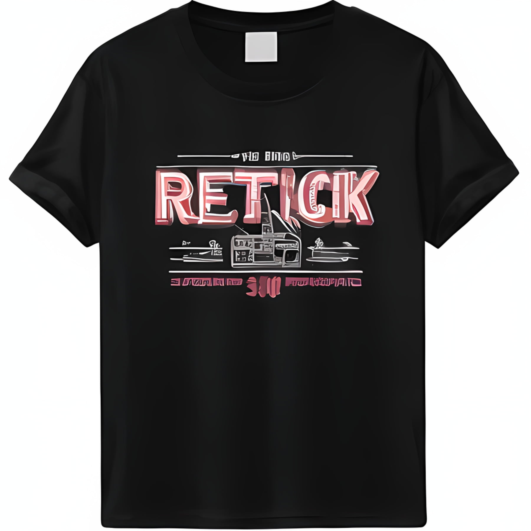 Retrofuturistic Car Vector T-Shirt 'RETICK' Vintage Graphic Design ...