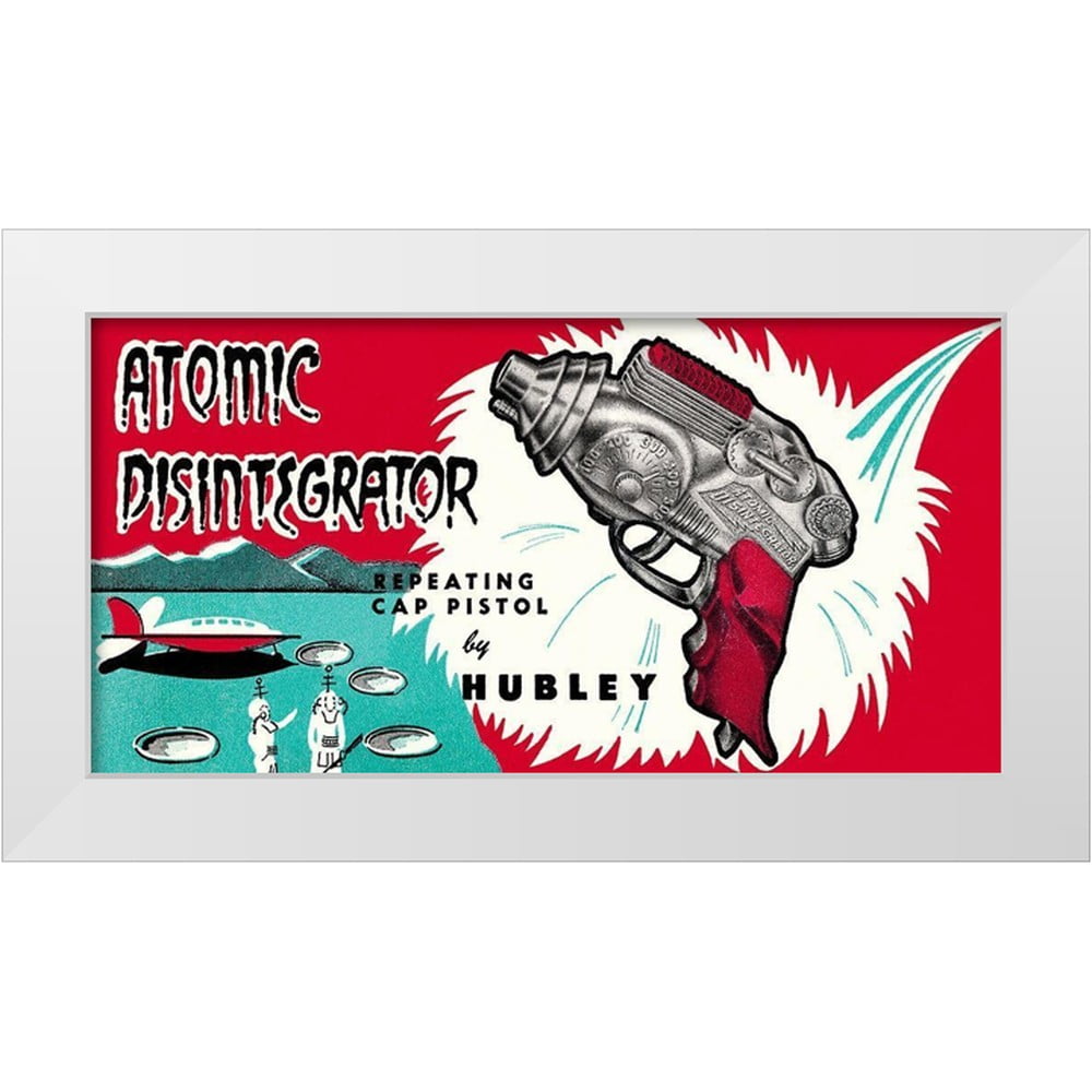 Retrogun 14x9 White Modern Wood Framed Museum Art Print Titled - Atomic ...