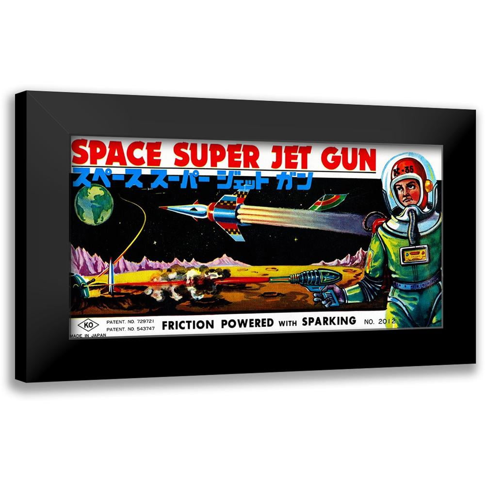 Retrogun 24x14 Black Modern Framed Museum Art Print Titled - Space ...