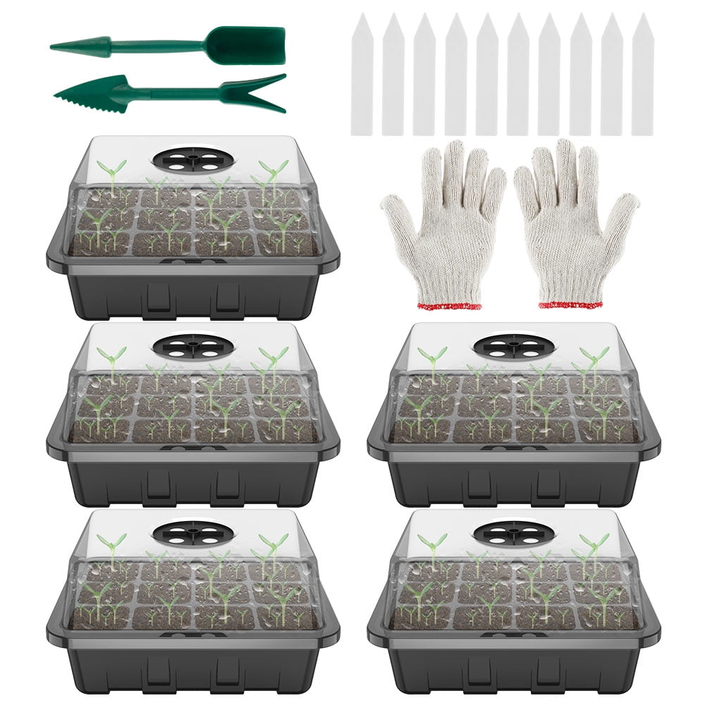 Retrok 12 Cells Seed Tray Seedling Starter Trays Garden Plant Grow ...