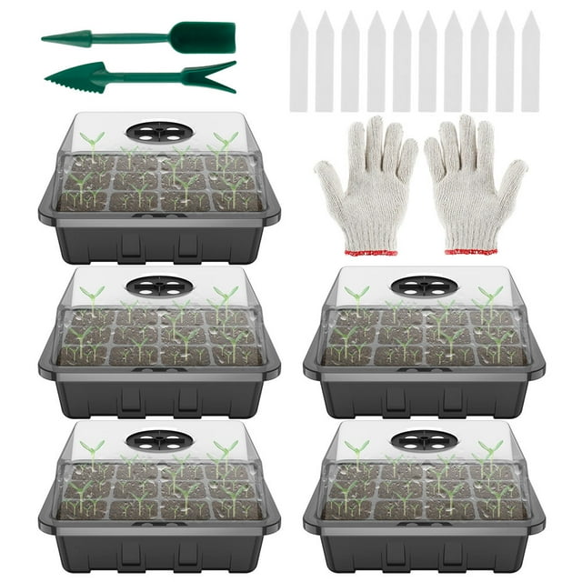 Retrok 12 Cells Seed Tray Seedling Starter Trays Garden Plant Grow ...