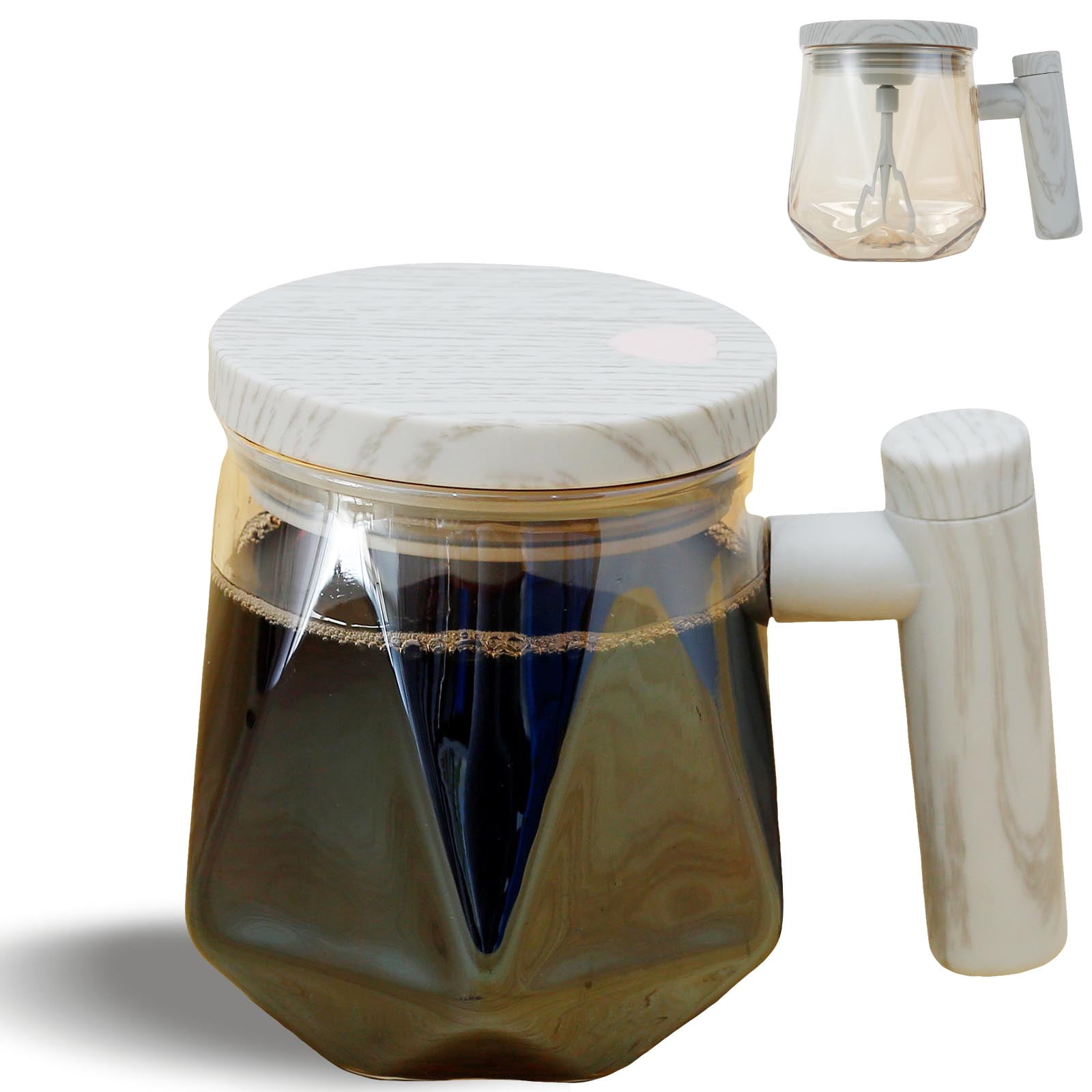 Retrok 400ml Self Stirring Coffee Mug with Handle Stirring Cup 7000rpm ...