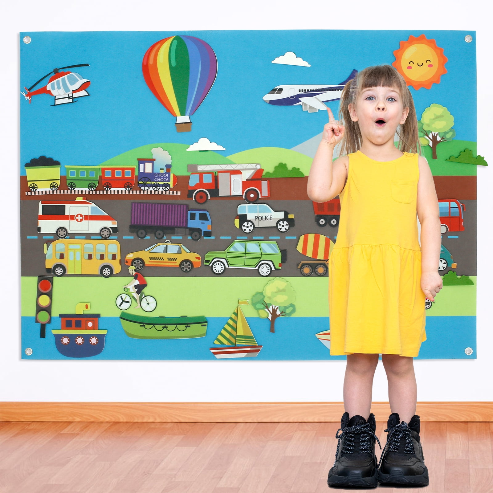 Retrok Preschool Felt Board with Hook Early Learning Educational Board ...