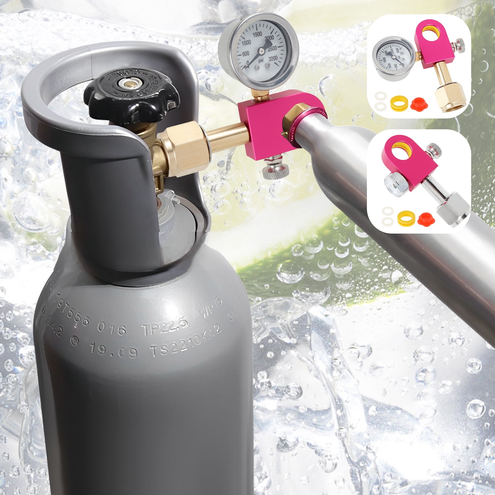 Retrok Soda Refill Adapter for Filling Soda maker pink Co2 Cylinder ...