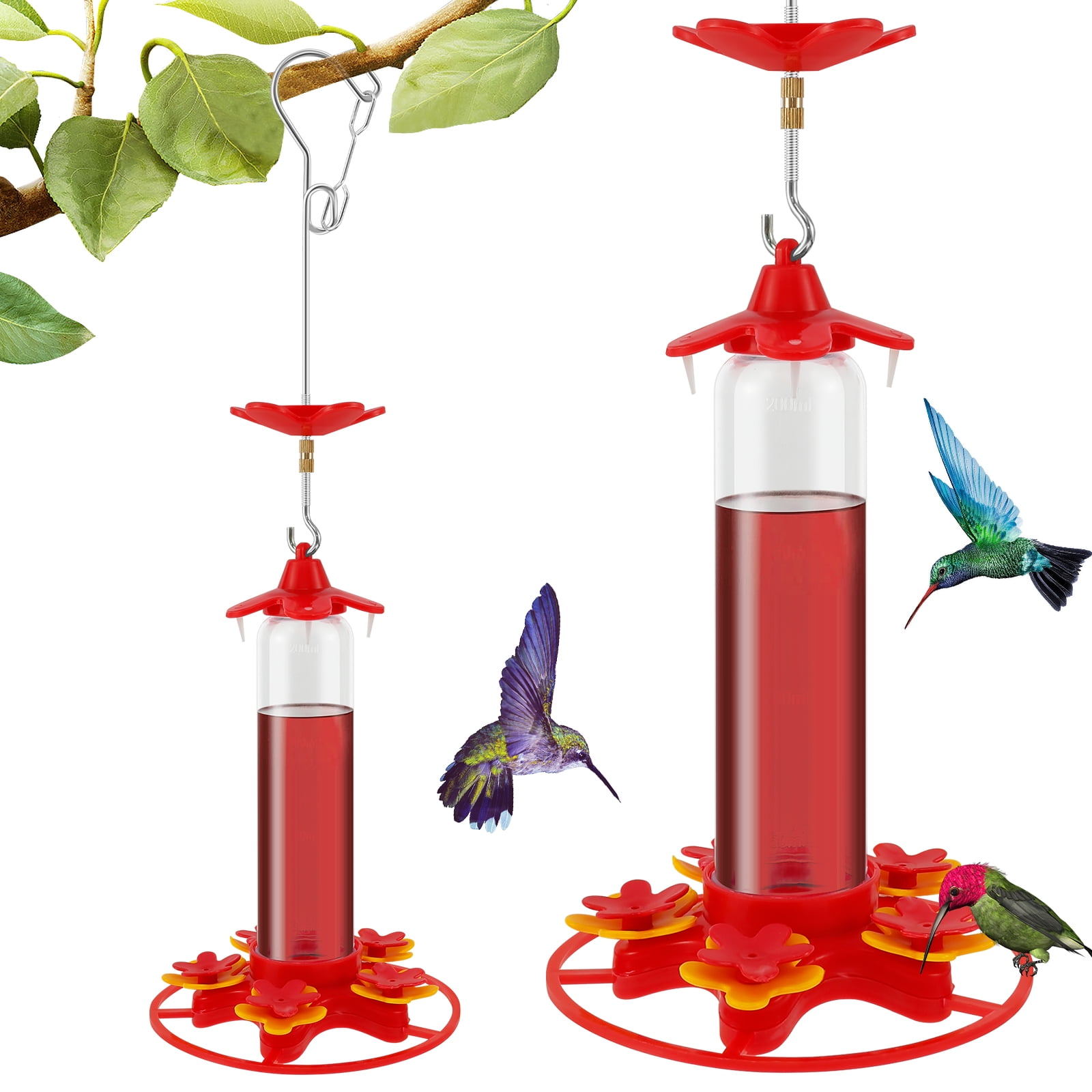 Retrok Squirrel Proof Tube Feeders Country Wild Bird Feeders with 5 ...