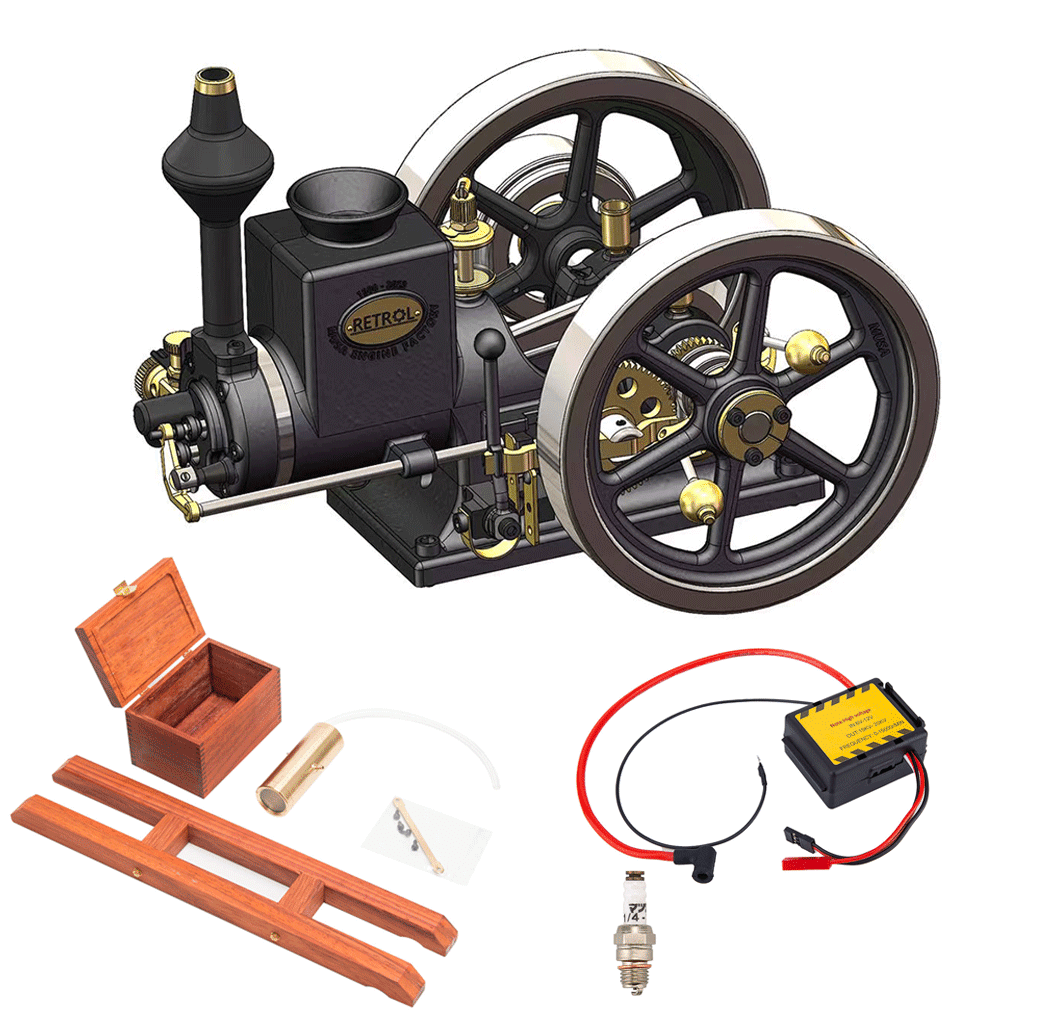 Retrol HM-01 Hit and Miss Engine Model 4-Stroke Internal Combustion ...