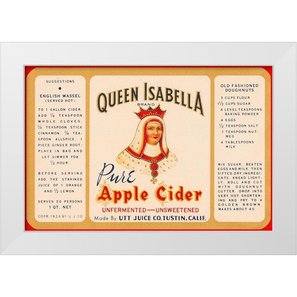 Retrolabel 24x17 White Modern Wood Framed Museum Art Print Titled - Queen Isabella Pure Apple ...