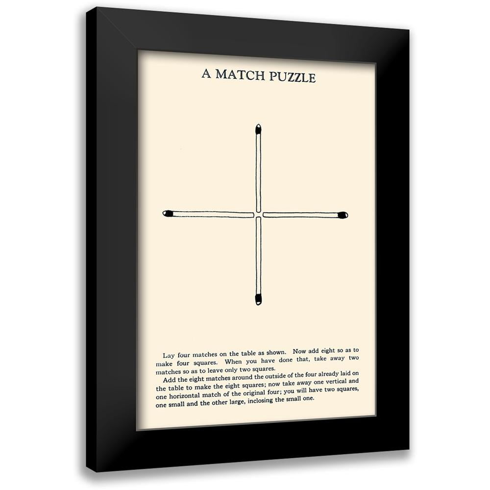 Retromagic 11x14 Black Modern Framed Museum Art Print Titled - A Match ...