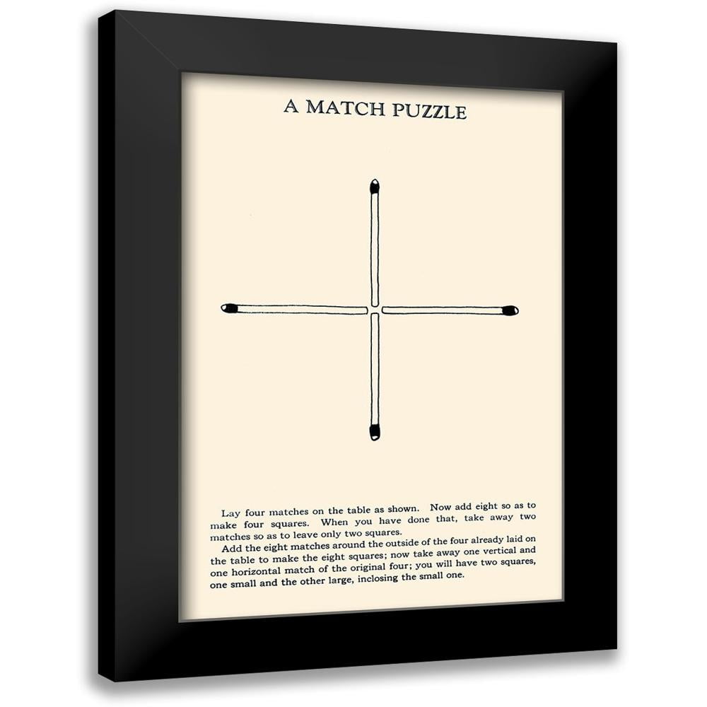 Retromagic 11x14 Black Modern Framed Museum Art Print Titled - A Match ...