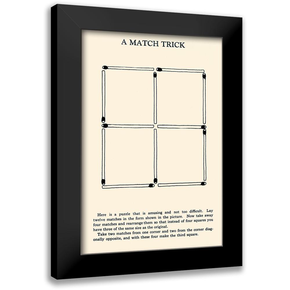 Retromagic 11x14 Black Modern Framed Museum Art Print Titled - A Match ...
