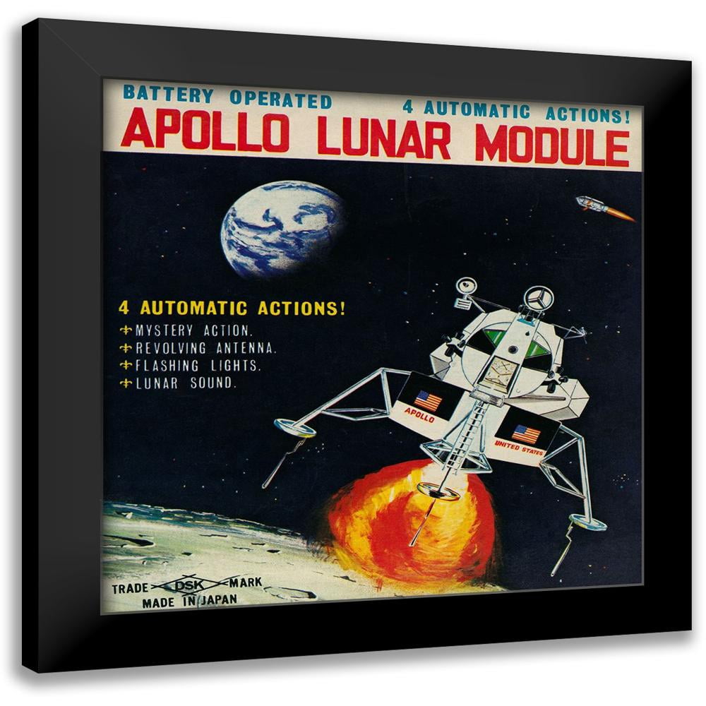 Retrorocket 15x15 Black Modern Framed Museum Art Print Titled - Apollo ...