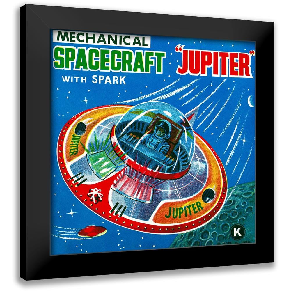 Retrorocket 20x20 Black Modern Framed Museum Art Print Titled - Mechanical Spacecraft Jupiter ...