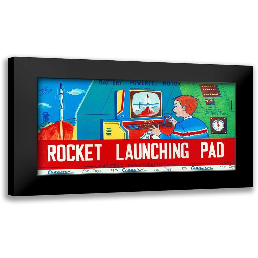Retrorocket 24x14 Black Modern Framed Museum Art Print Titled - Rocket Launching Pad - Walmart.com