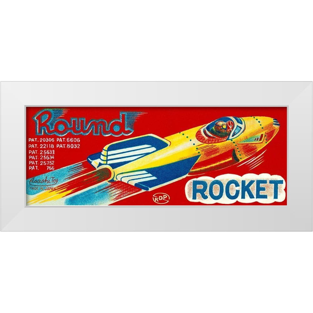 Retrorocket 32x15 White Modern Wood Framed Museum Art Print Titled - Round Rocket - Walmart.com