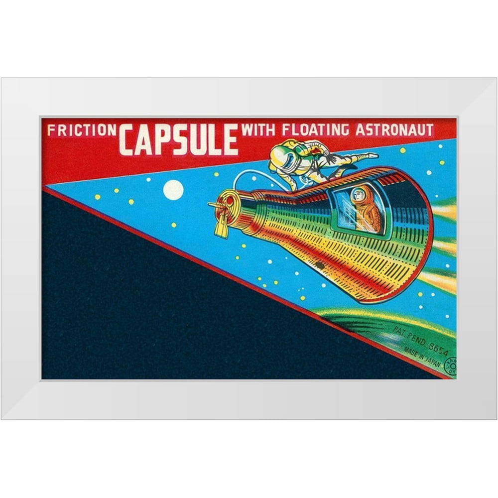 Retrorocket 32x22 White Modern Wood Framed Museum Art Print Titled ...