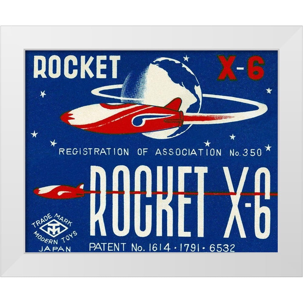 Retrorocket 32x26 White Modern Wood Framed Museum Art Print Titled - Rocket X-6 - Walmart.com