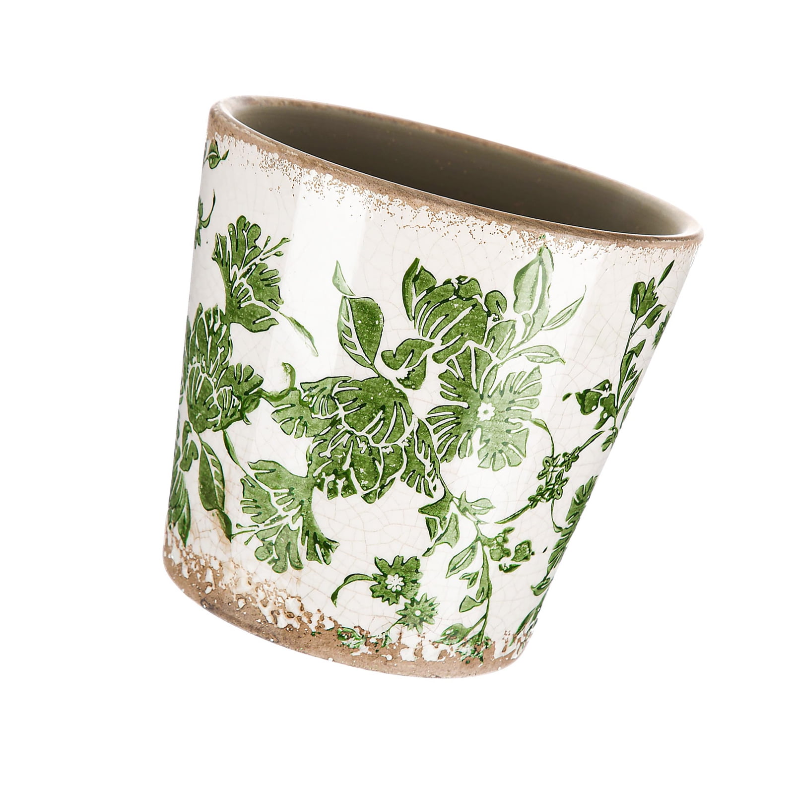 Retros Styles Ceramic Flower Container Providing Drainage Holes To ...