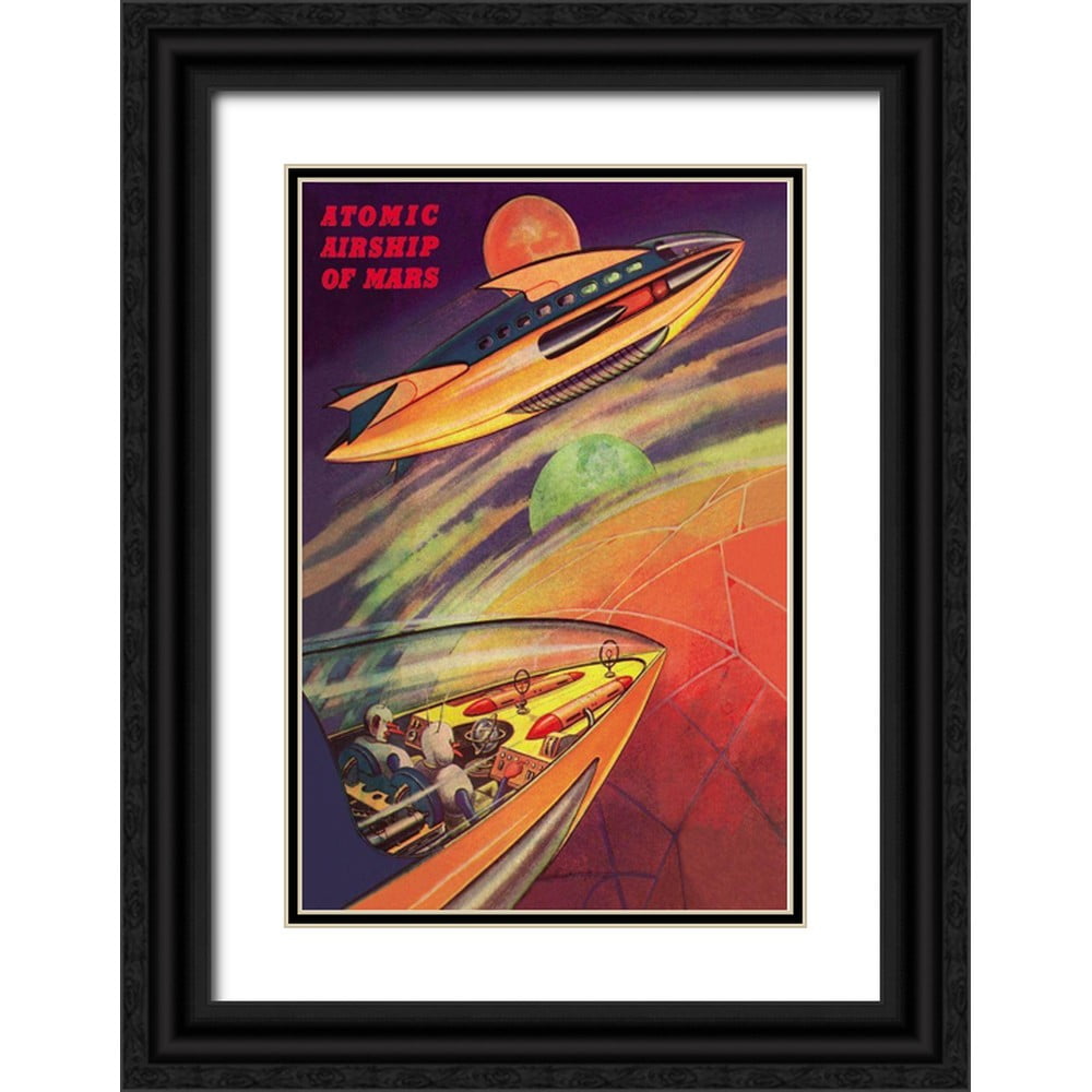 Retrosci-fi 11x14 Black Ornate Wood Framed with Double Matting Museum ...