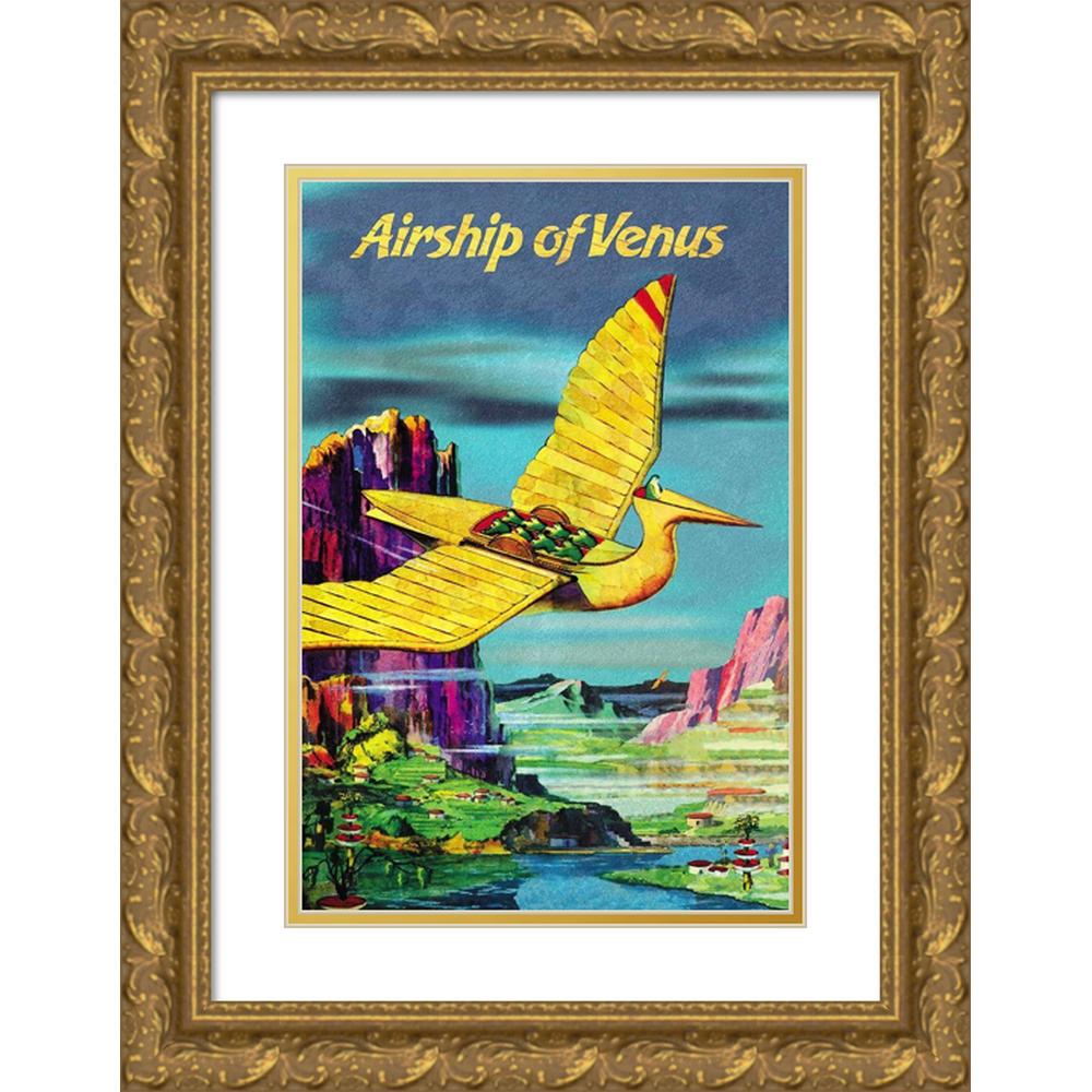 Retrosci-fi 13x18 Gold Ornate Wood Framed with Double Matting Museum ...