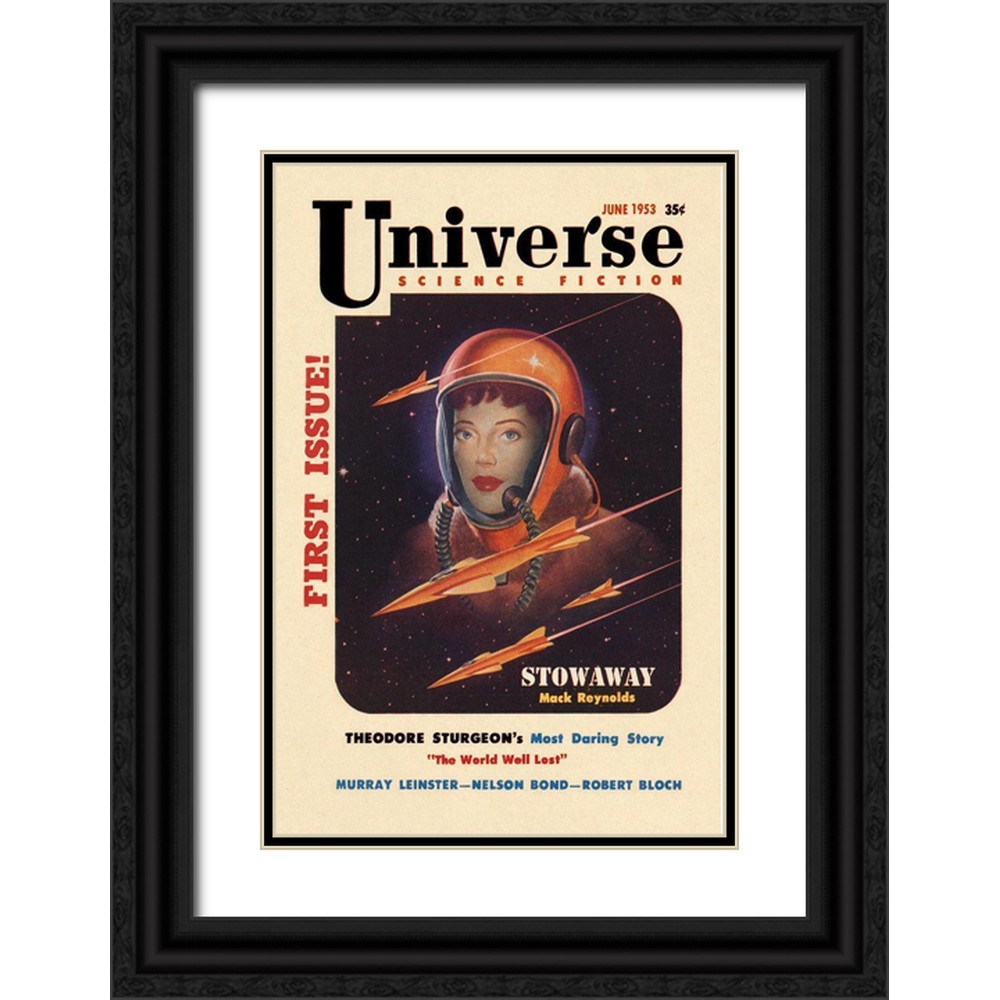Retrosci-fi 17x24 Black Ornate Wood Framed with Double Matting Museum ...