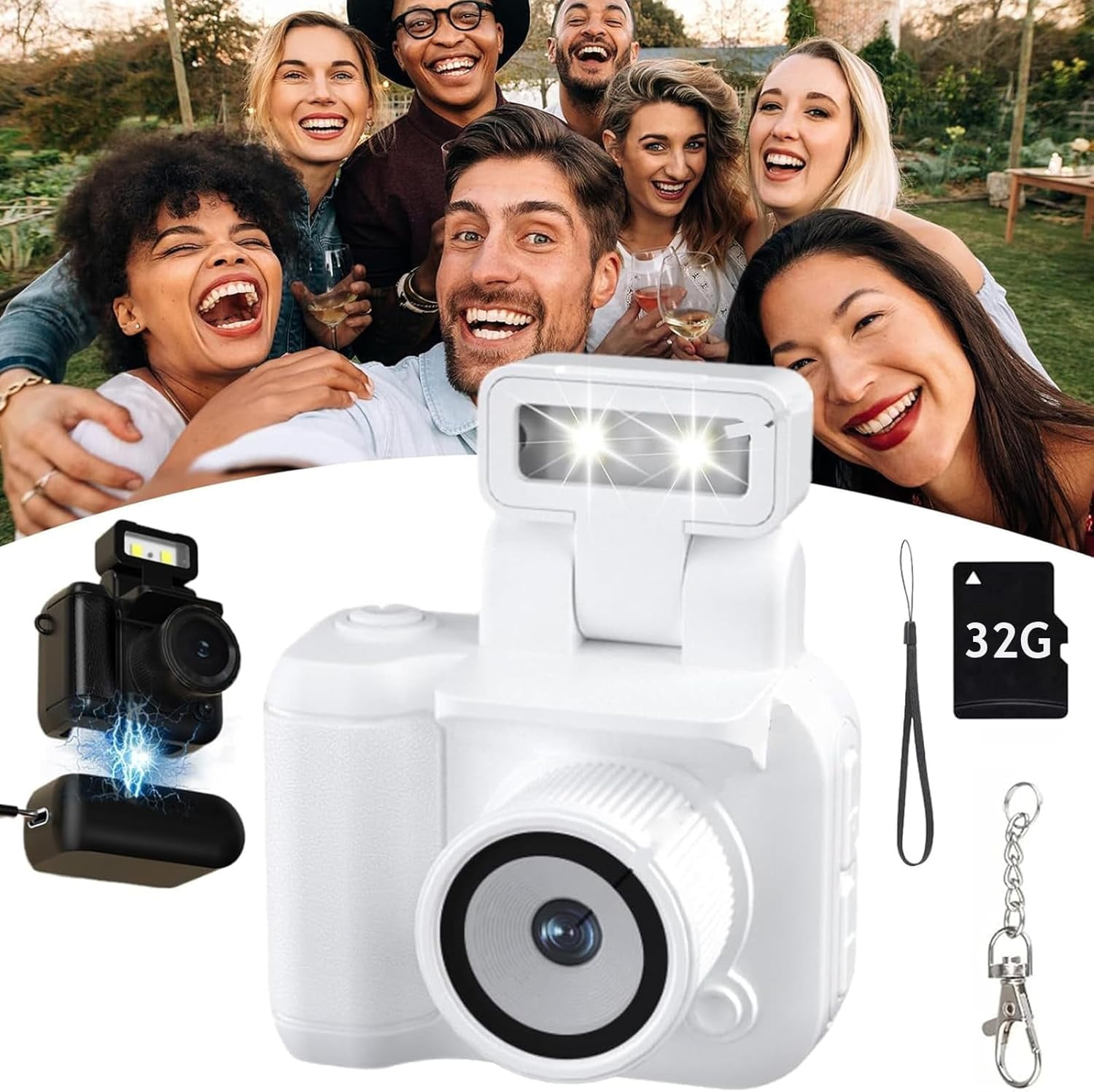 Retroscope Mini Camera - 1.44-Inch HD 1080p Screen, 90 Flip Flash, 8 ...