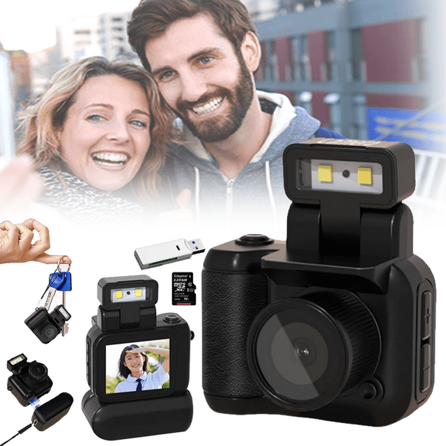 Mini Camera, Retro Mini Camera, Mini Digital Camera Keychain with LED ...