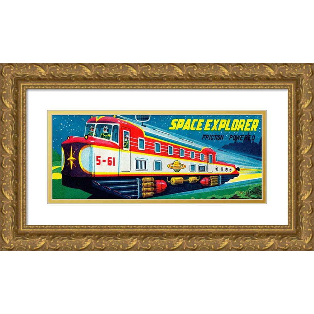 Retrotrans 18x10 Gold Ornate Wood Framed with Double Matting Museum Art ...