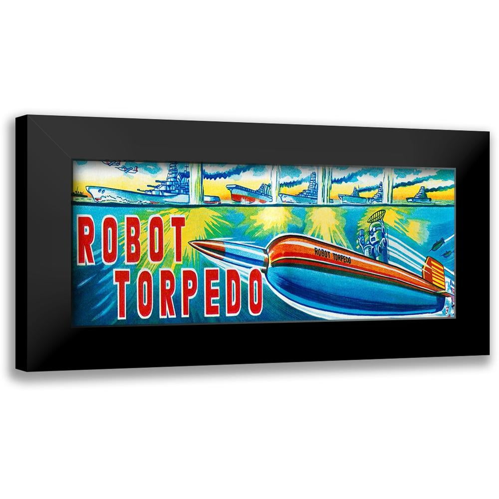 Retrotrans 24x12 Black Modern Framed Museum Art Print Titled - Robot ...
