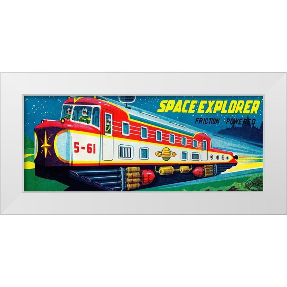 Retrotrans 24x12 White Modern Wood Framed Museum Art Print Titled ...