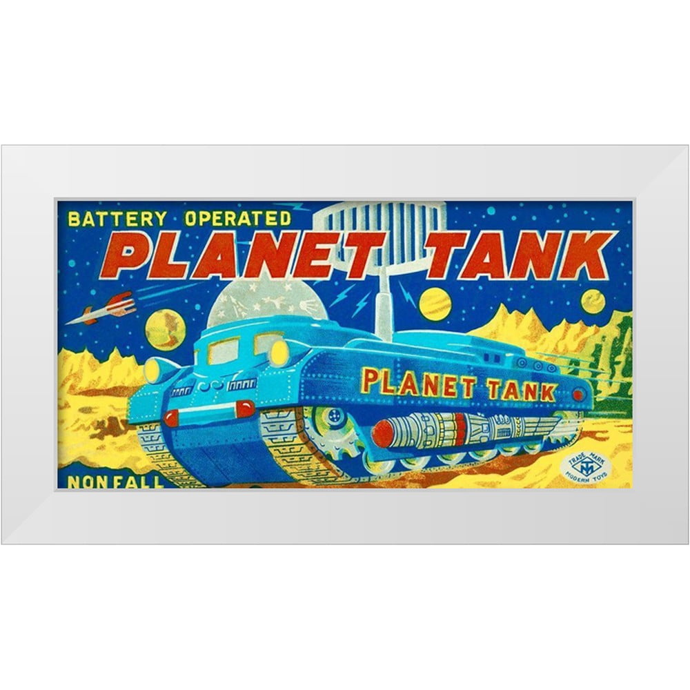 Retrotrans 24x14 White Modern Wood Framed Museum Art Print Titled ...